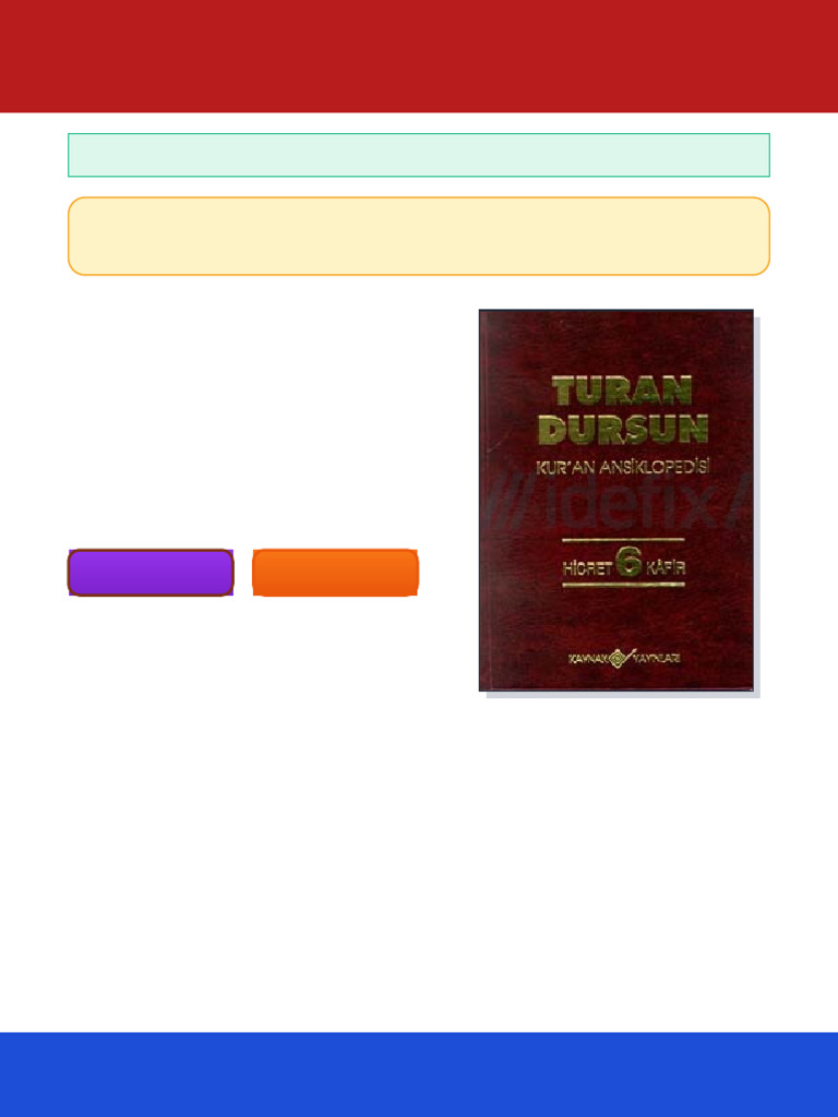 Turan Dursun Kur An Ansiklopedisi 6 Cilt 1st Edition Turan Dursun Ebook ...