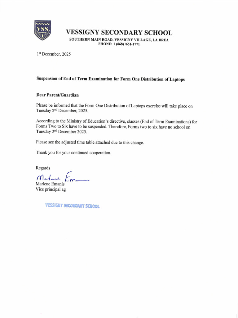 Amended Timetable - Form 4 | PDF