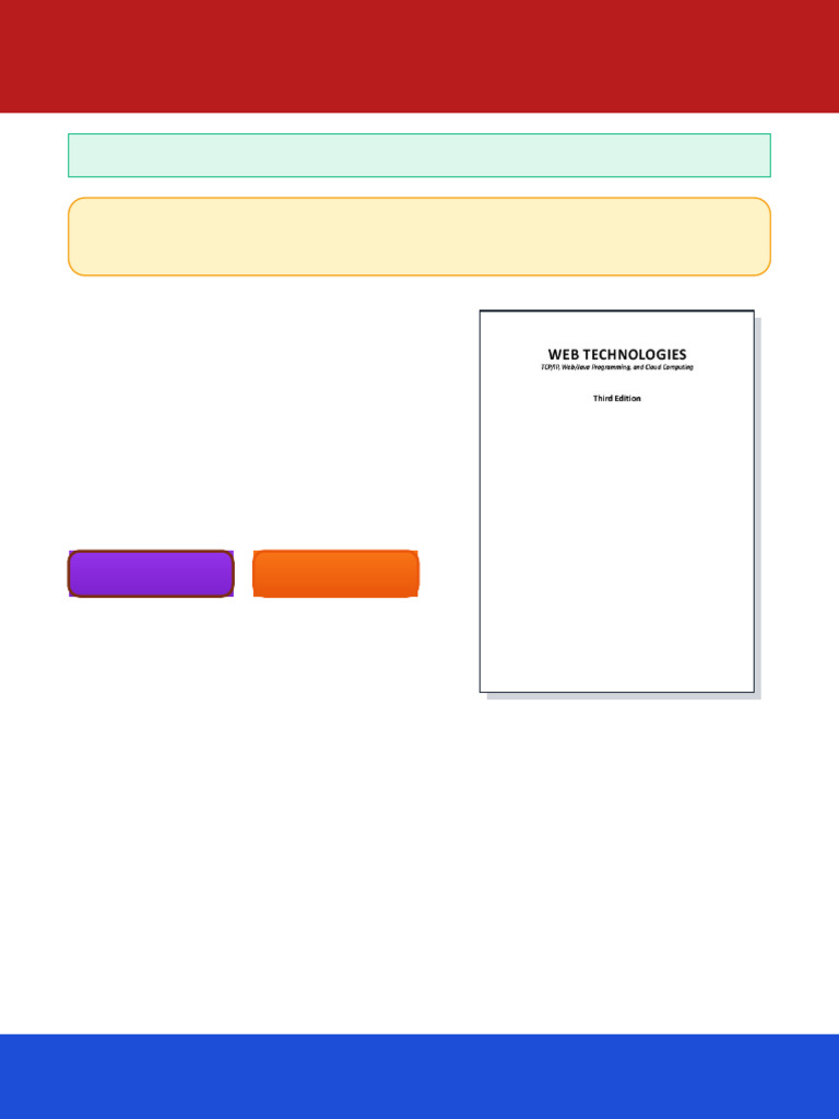Web Technologies TCP IP Web Java Programming and Cloud Computing 3rd Edition Achyut S. Godbole ...