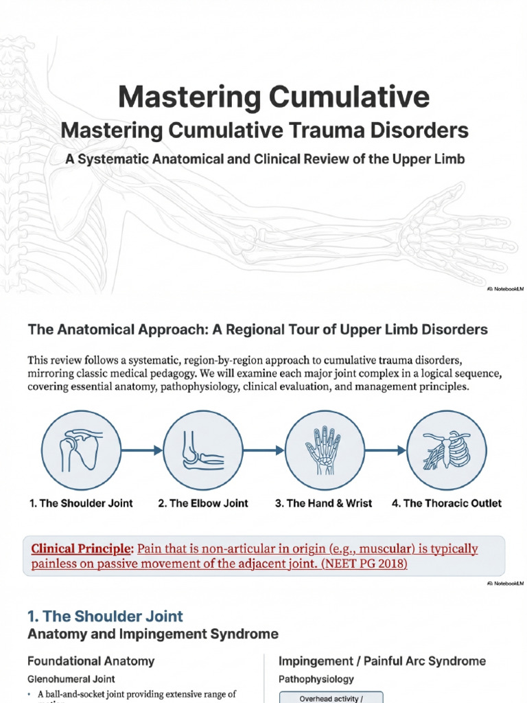 Upper Limb Trauma Disorders Review | PDF