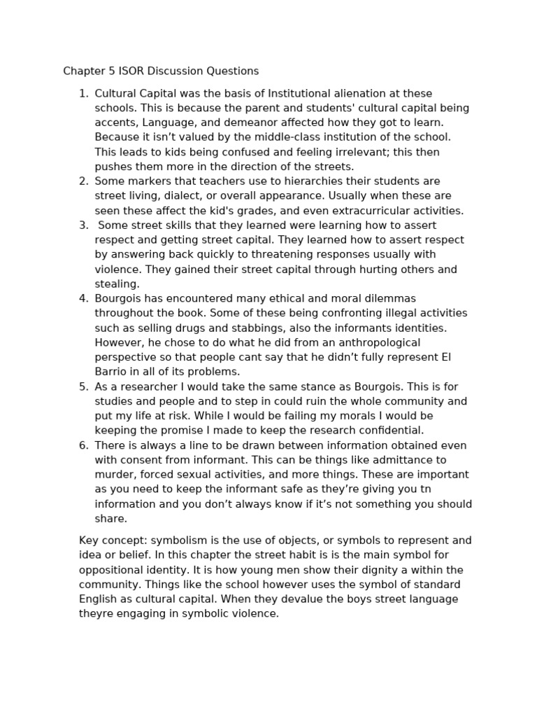 Chapter 5 ISOR Discussion Questions | PDF | Violence | Social Psychology