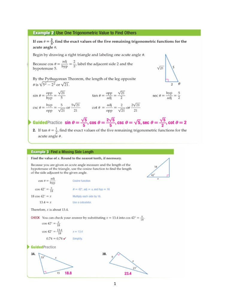 Math Revision Sheet | PDF