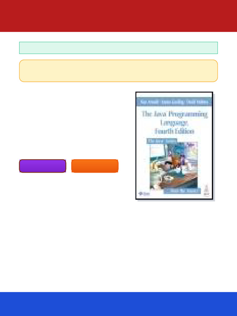 The Java Programming Language 4th Edition by Ken Arnold, James Gosling ...