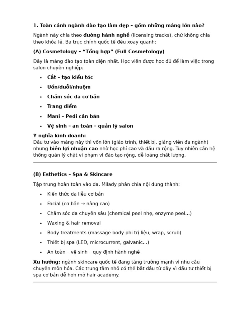 Tong Quan Nganh Lam Dep | PDF