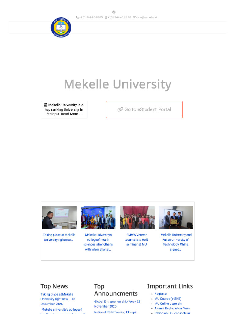 Mekelle University: Top Ethiopian Institution | PDF | Educational ...