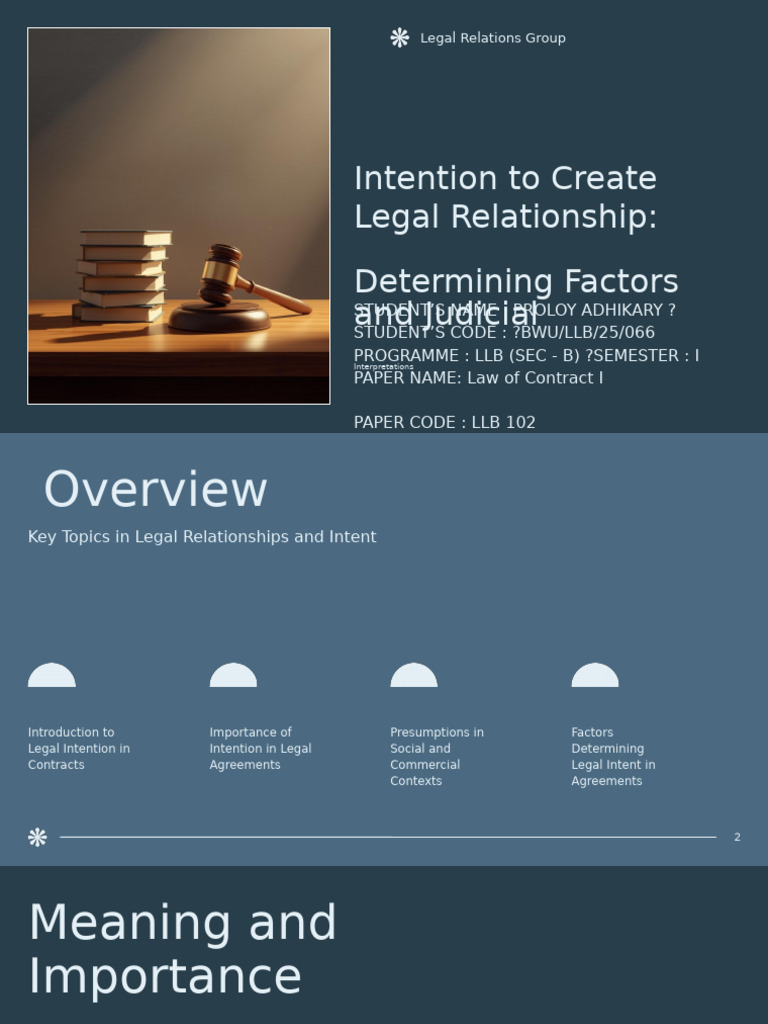 Legal Intent in Contracts Explained | PDF | Common Law | Justice
