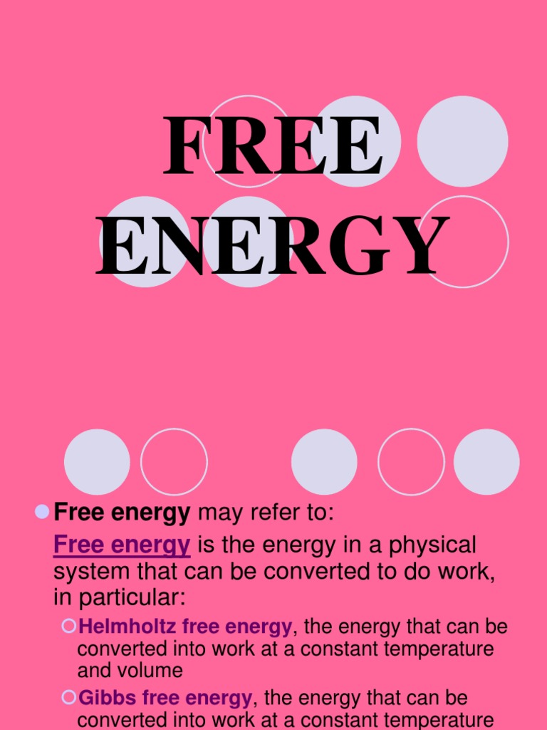 Free Energy | PDF | Gibbs Free Energy | Physical Universe