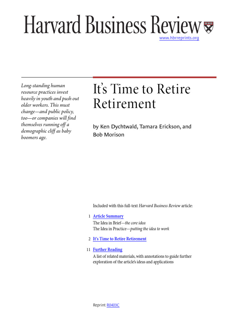 It's Time To Retire - Retirement | PDF | Retirement | Economies