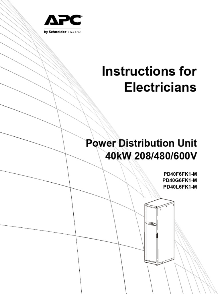 40kW PDU Connection Guide for Electricians | PDF | Electrical Wiring ...