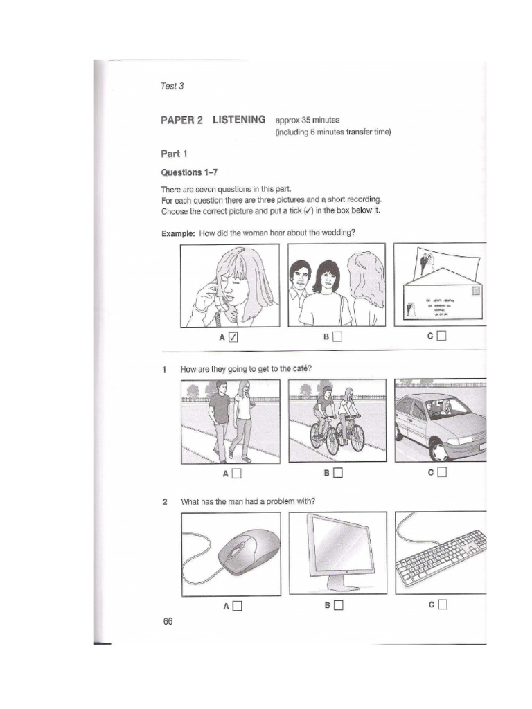 Book 8 PET - Test 3 Listening | PDF