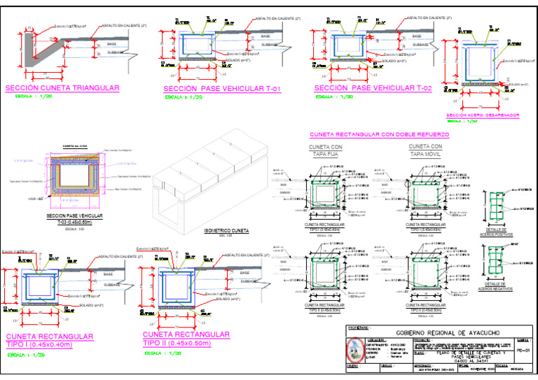 Cuneta Rectangular | PDF | Acero | Hierro