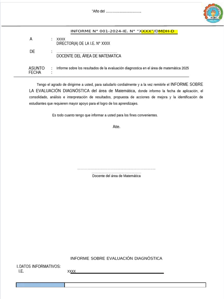 Informe De Evaluacion Diagnostica 2025 P Compress Pdf Aprendizaje 5861