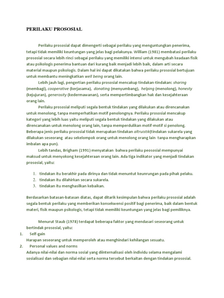 Perilaku Prososial | PDF
