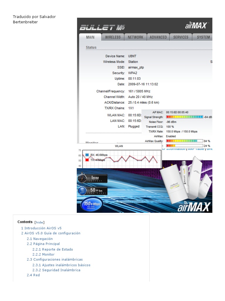 AirOS 5 Spanish - Ubiquiti Wiki | PDF | Punto de acceso inalámbrico ...