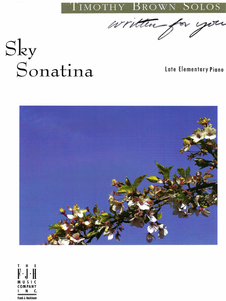 Brown Timothy Sky Sonatina | PDF