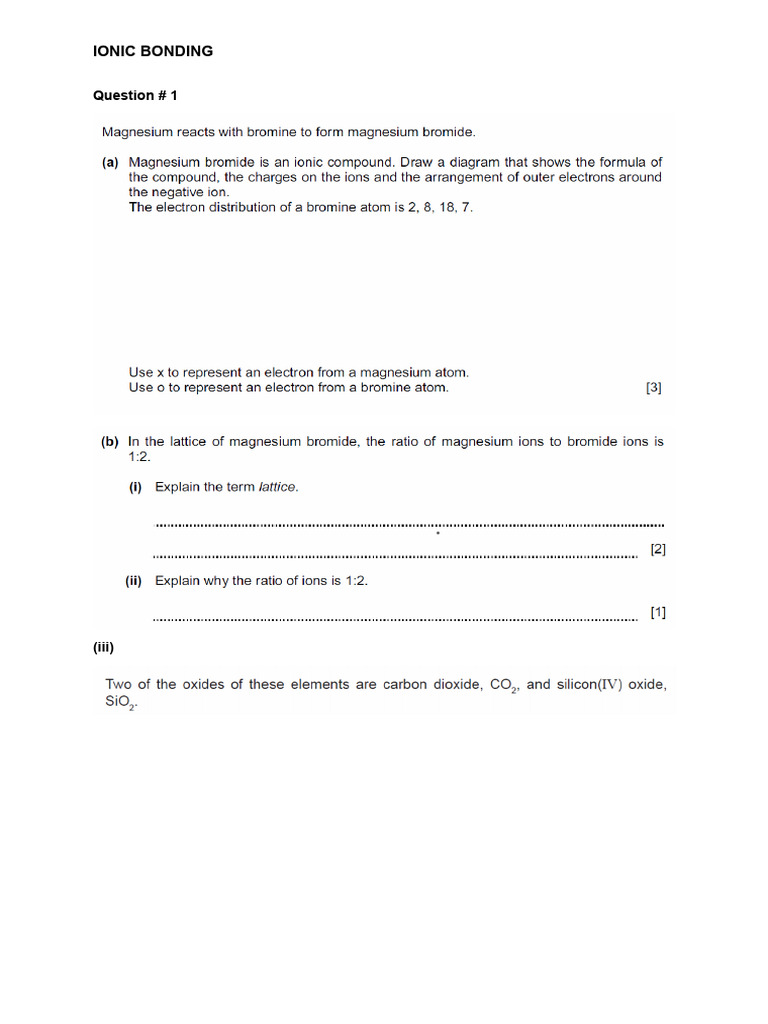 Bonding Questions | PDF