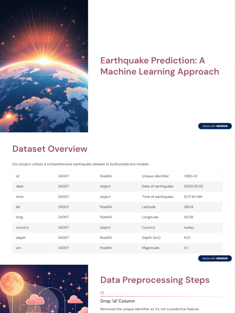 Earthquake Prediction a Machine Learning Approach | PDF | Regression ...