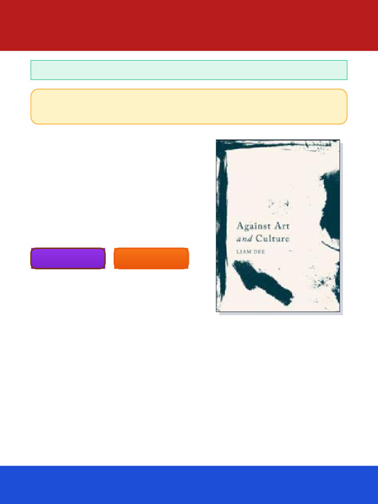 Against Art and Culture 1st Edition Liam Dee (Auth.) ebook no waiting ...