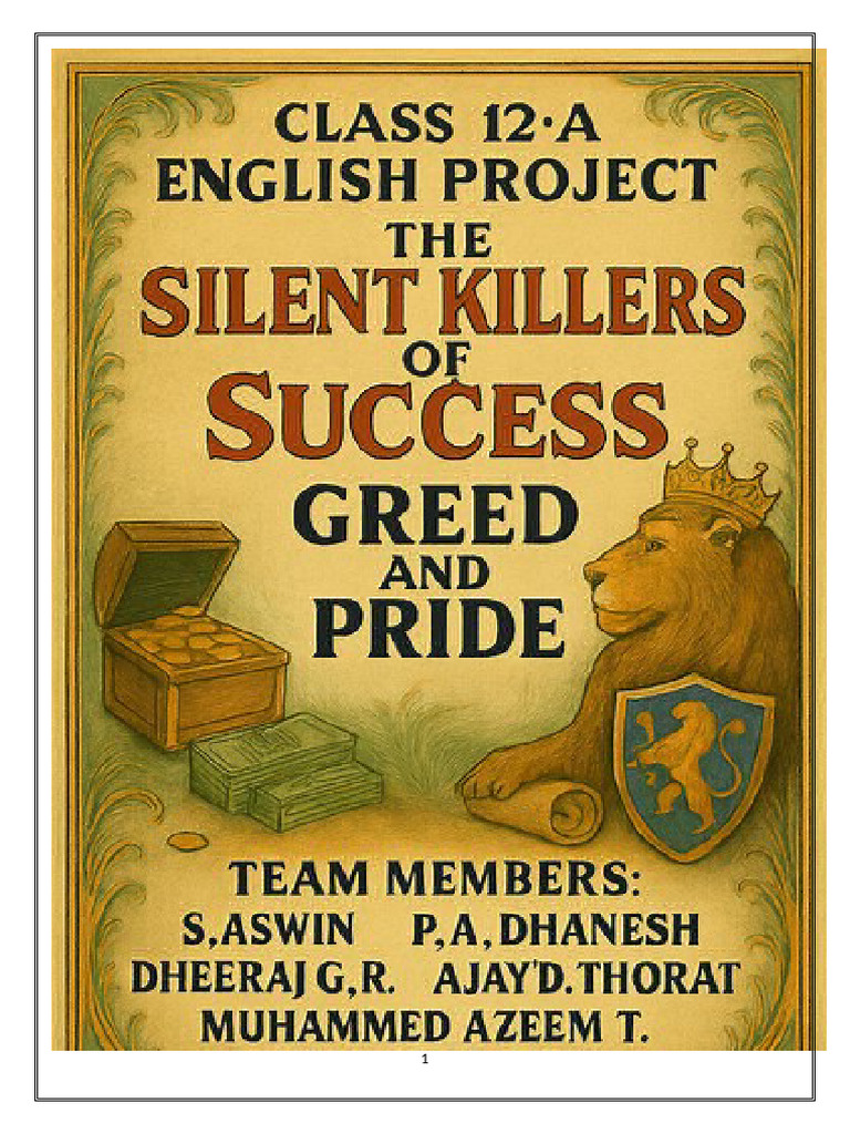 English Activity Class-12 Project[1] | PDF | Humility | Greed