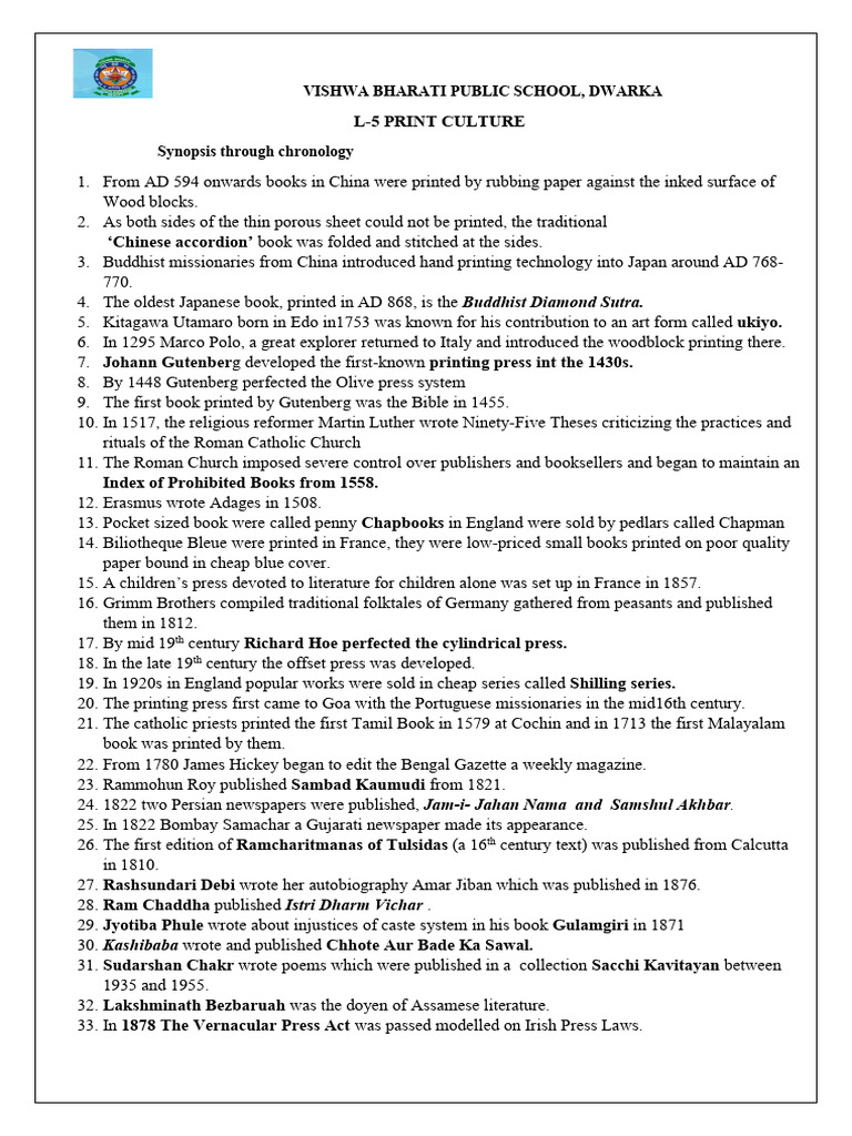 History of Printing: Key Milestones | PDF | Books | Printing