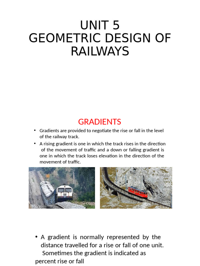 Railway Gradient Design Explained | PDF | Circle | Acceleration