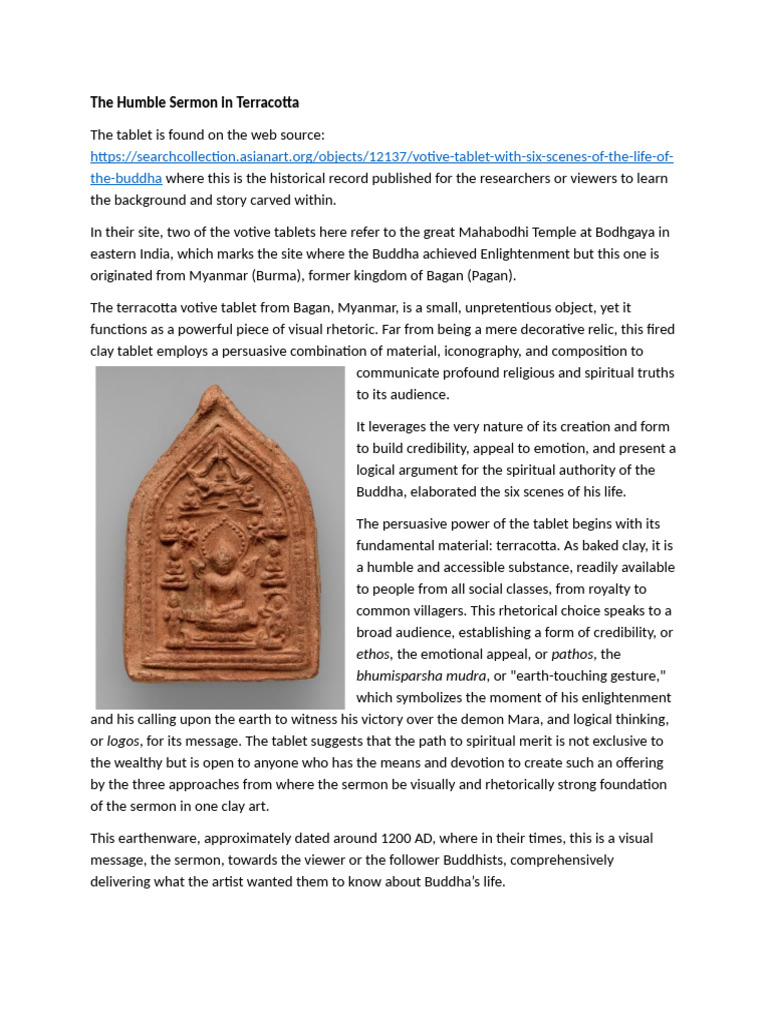 Terracotta Tablet: Buddha's Life Scenes | PDF | Rhetoric