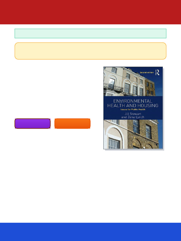 Environmental Health and Housing 2nd Edition Jill Stewart Ebook ...