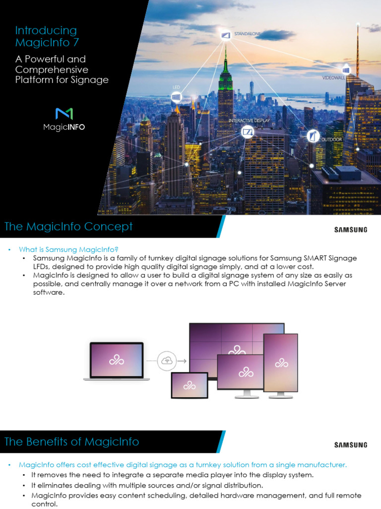 Samsung MagicInfo 7 Overview and Benefits | PDF | World Wide Web ...