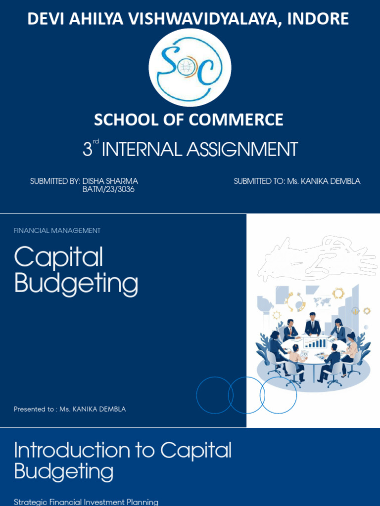 Disha Sharma FM Assignment | PDF | Net Present Value | Internal Rate Of ...