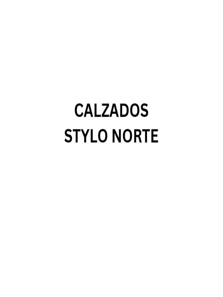 Catalogo Stylo Norte Calzados | PDF