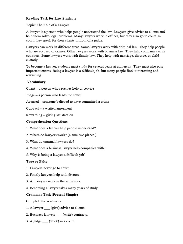 Understanding the Role of a Lawyer | PDF