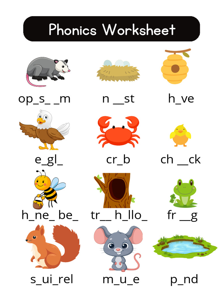 Phonics and Weather Vocabulary Worksheet | PDF