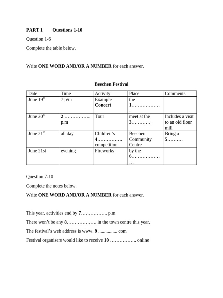 s1 Beechen Festival | PDF