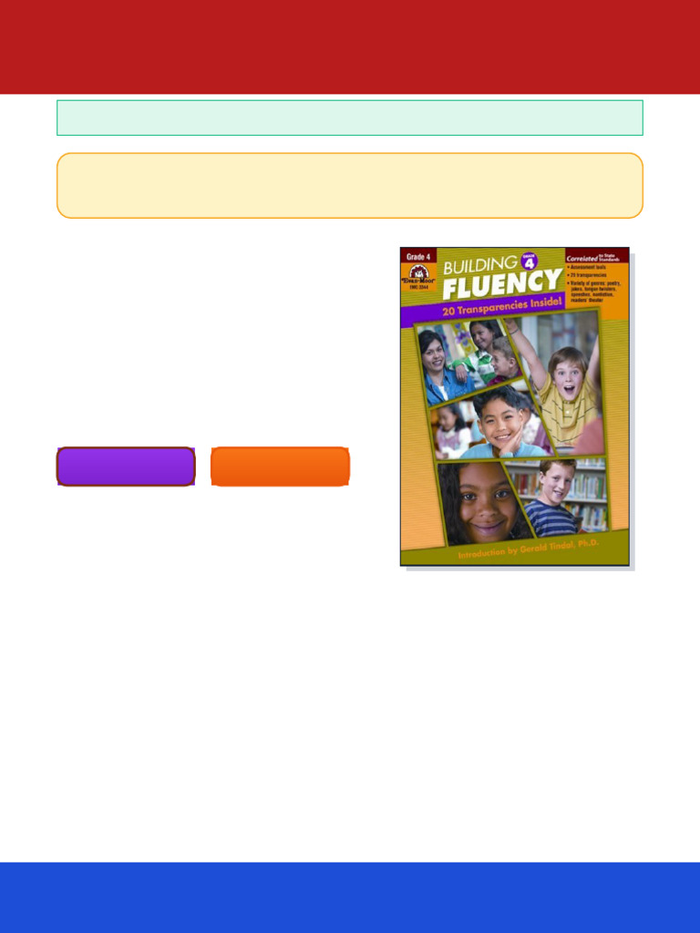 Building Fluency Grade 4 Compilation ebook authorâ€™s edition | PDF ...