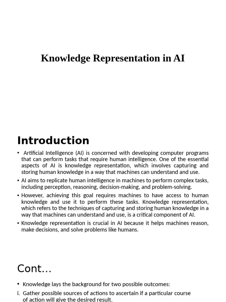 Knowledge Representation | PDF | Knowledge Representation And Reasoning ...