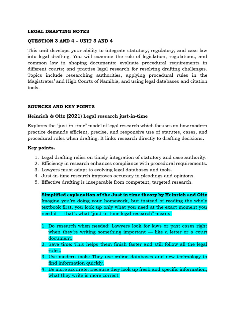 Legal Drafting Techniques and Insights | PDF | Lawsuit | Pleading