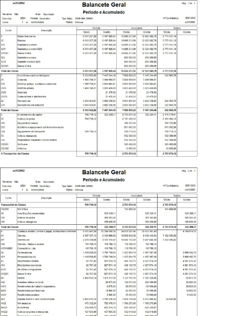 Balancete Geral RSM 2024 | PDF