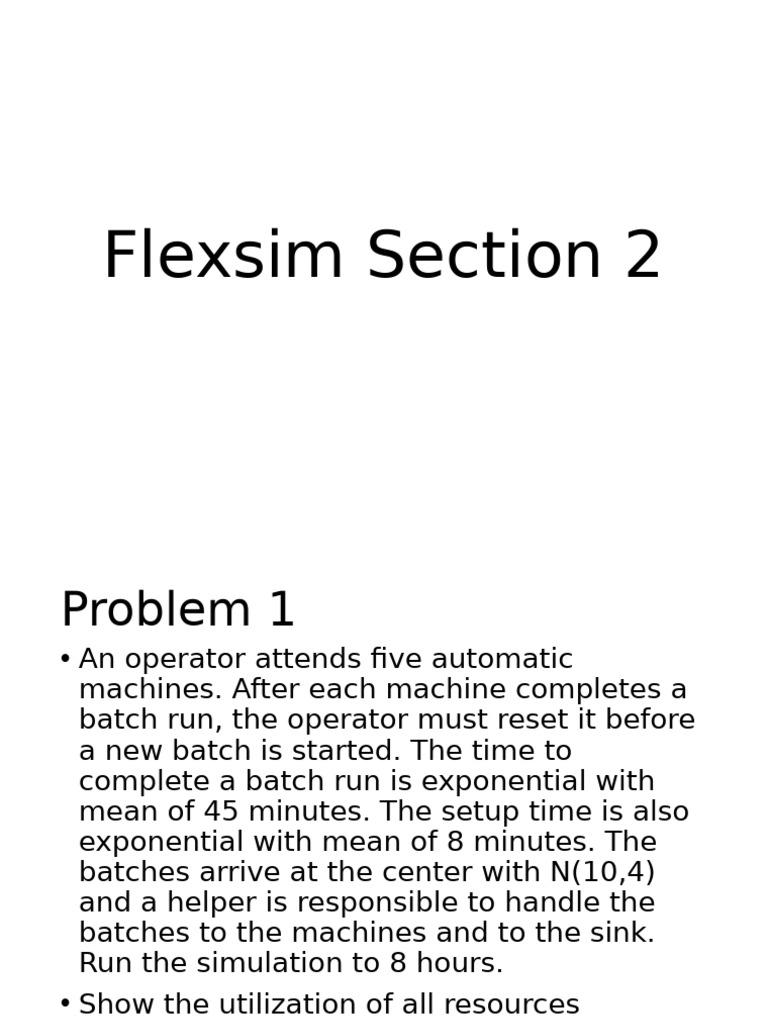 Flexsim Section 2 | PDF