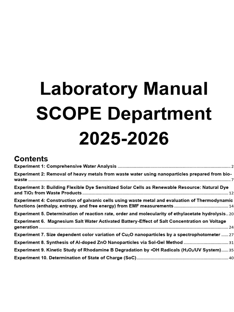 Lab Manual Scope v2.0 | PDF | Ph | Anode