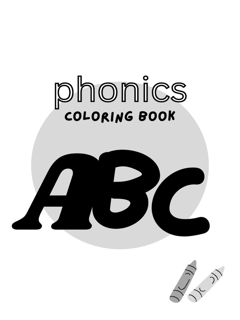 White Minimalist Alphabet Coloring Book Worksheet | PDF