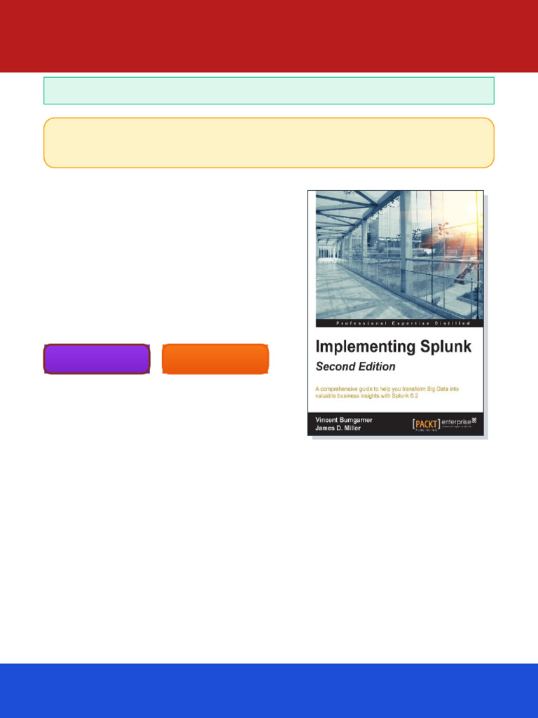 Implementing Splunk 2nd Edition Vincent Bumgarner ebook pdf version | PDF | Ibm Db2 | Computing