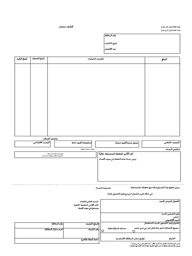 HSBC Egypt Credit Card Statement Summary | PDF | Credit Card | Cheque