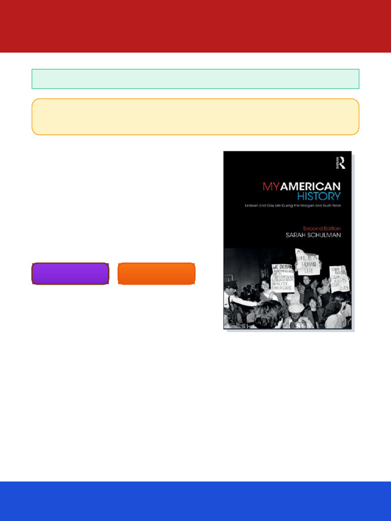 My American History Lesbian and Gay Life During The Reagan and Bush ...