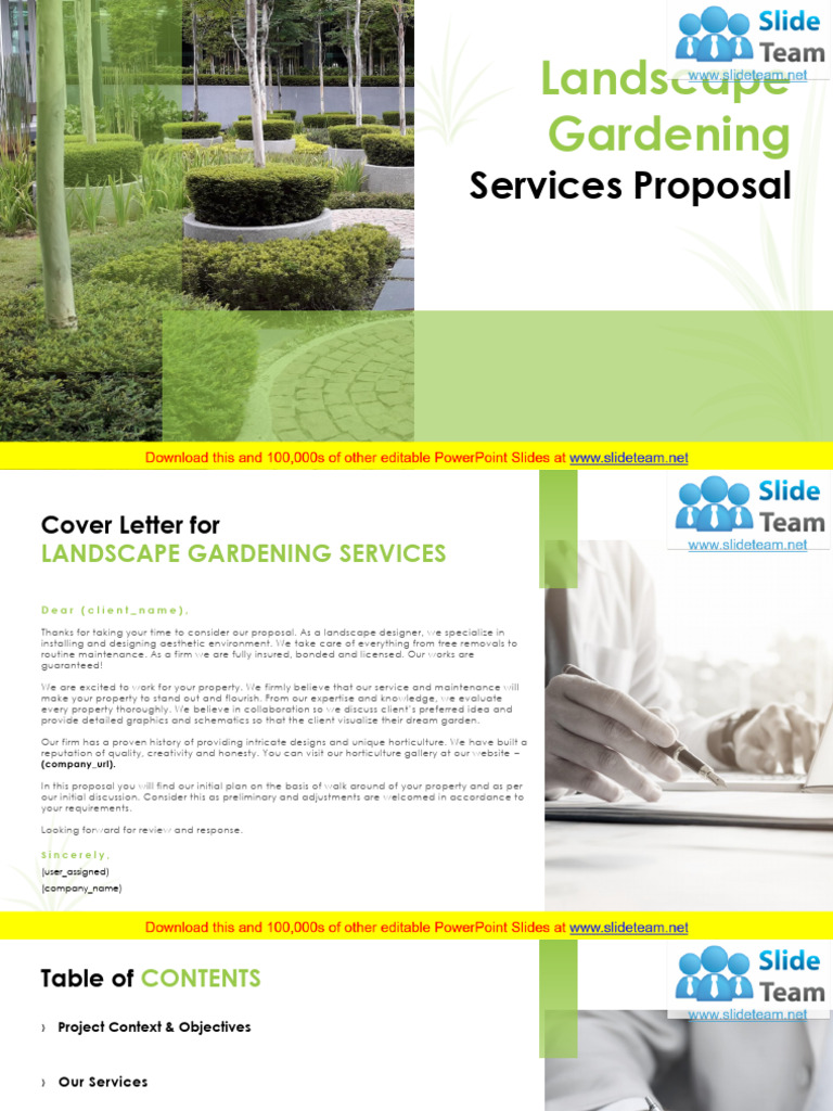 Landscape Gardening Services Proposal | PDF | Lawn | Agriculture
