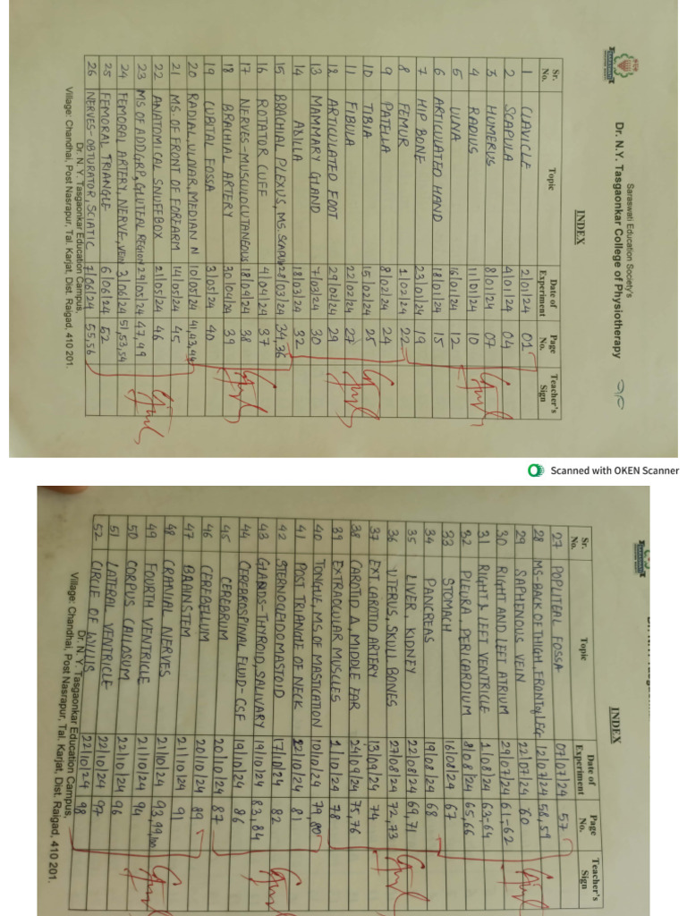 Anatomy Pratical Book (1) | PDF