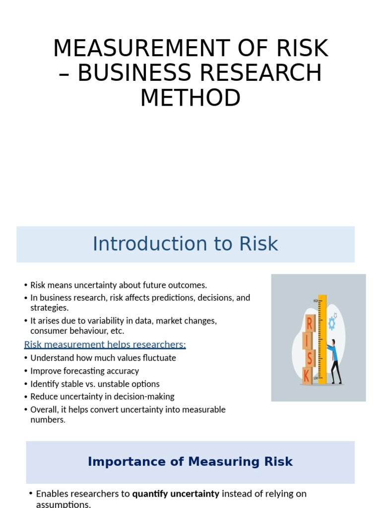 MEASUREMENT OF RISK | PDF | Risk | Standard Deviation