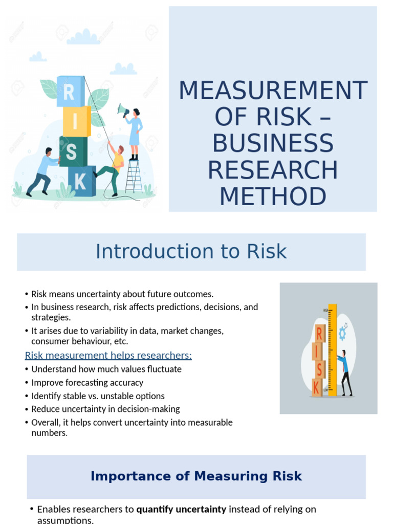 Measurement of Risk – Business Research Method 2 | PDF | Risk ...