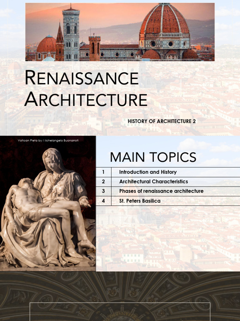 Renaissance Architecture Overview | PDF | Michelangelo