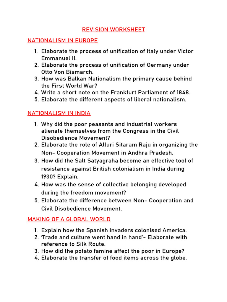 NCP Dps NkCL10 REVISION WORKSHEET T1 1756890493480 PDF | PDF