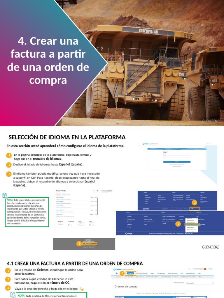 04. Coupa Supplier Portal (CSP) _ Crear Una Factura a Partir de Una Orden de Compra | PDF | Factura